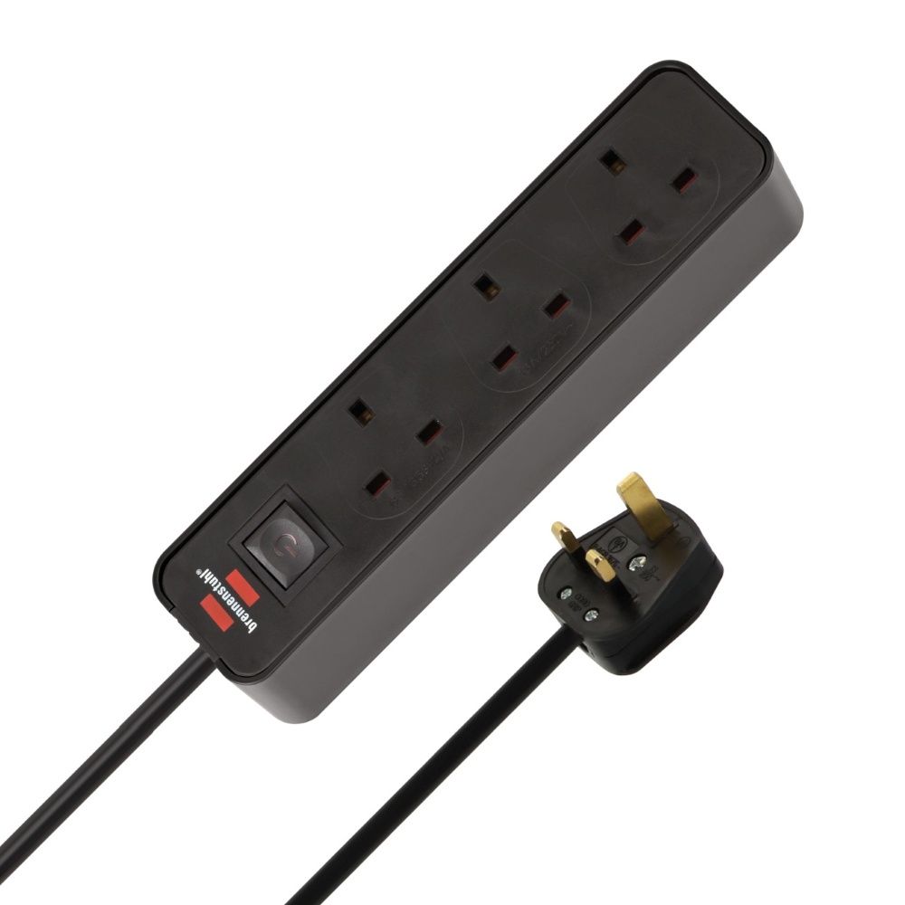 BRENNENSTUHL ECOLOR EXTENSION CORD 1.5 METERS 3 SOCKETS 3672133 ...